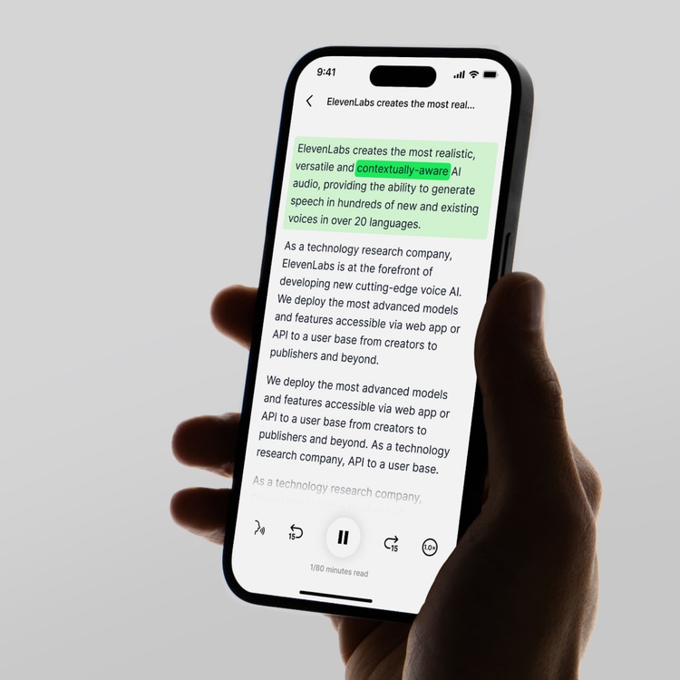 ElevenLabs — Introducing the ElevenLabs Reader App